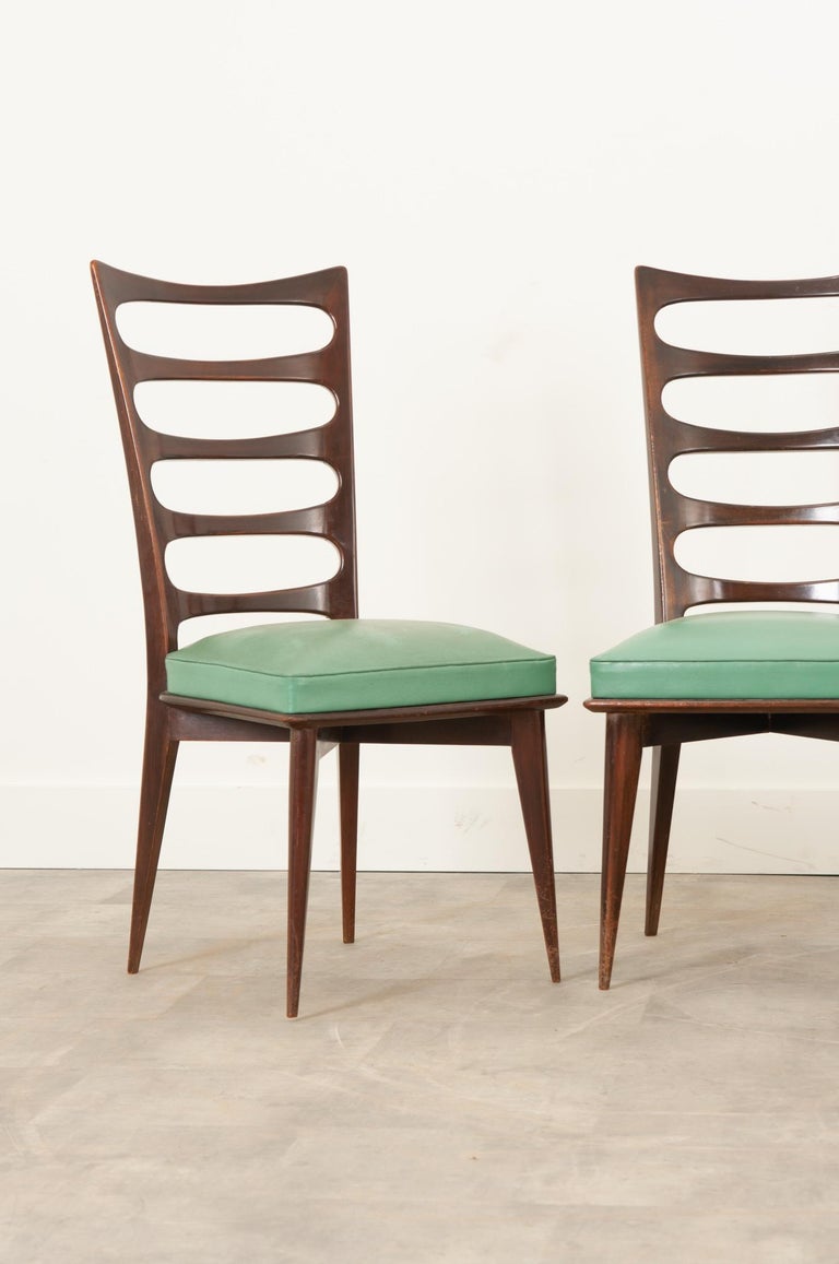 Set of Four of Vintage Gaston Poisson Dining Chairs For Sale at 1stDibs