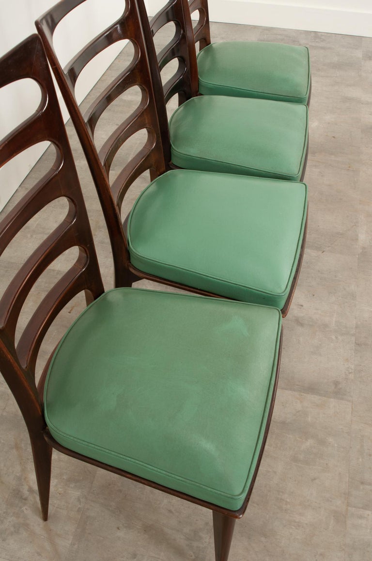Set of Four of Vintage Gaston Poisson Dining Chairs For Sale at 1stDibs