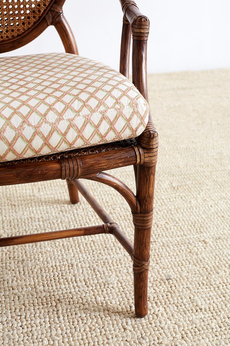 Set of Four Organic Modern Rattan Armchairs by McGuire at 1stDibs