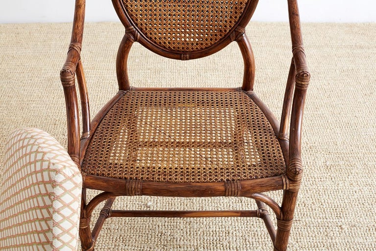 Set of Four Organic Modern Rattan Armchairs by McGuire at 1stDibs