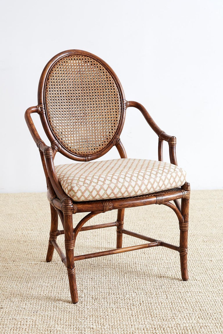 Set of Four Organic Modern Rattan Armchairs by McGuire at 1stDibs