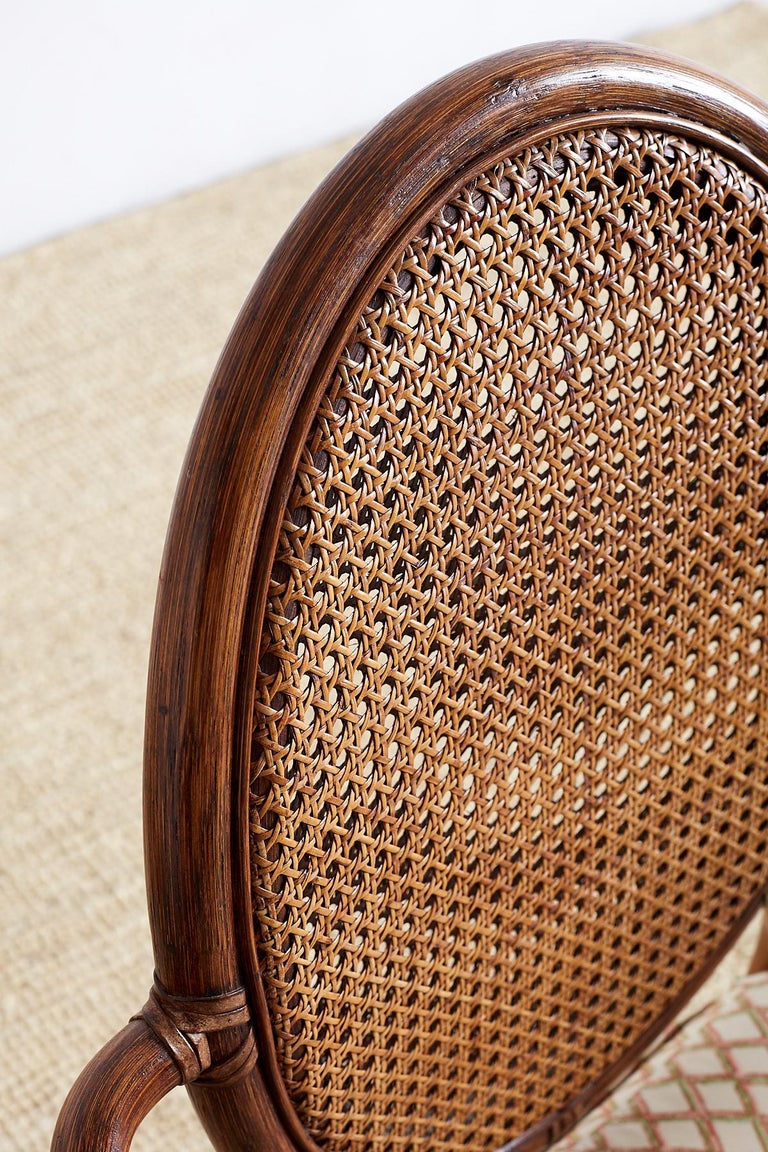 Set of Four Organic Modern Rattan Armchairs by McGuire at 1stDibs