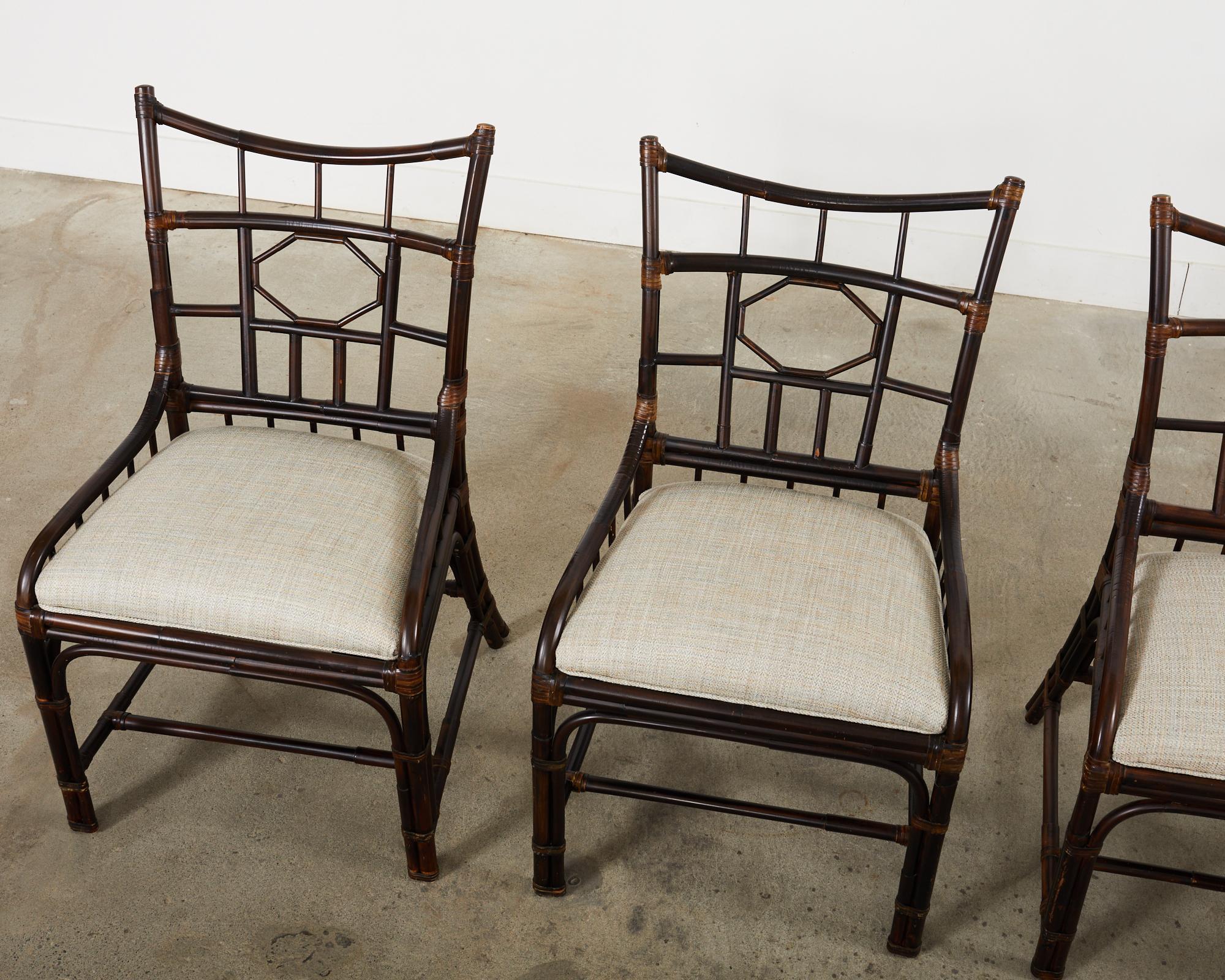 Set of Four Palecek Organic Modern Dining Chairs For Sale at 1stDibs