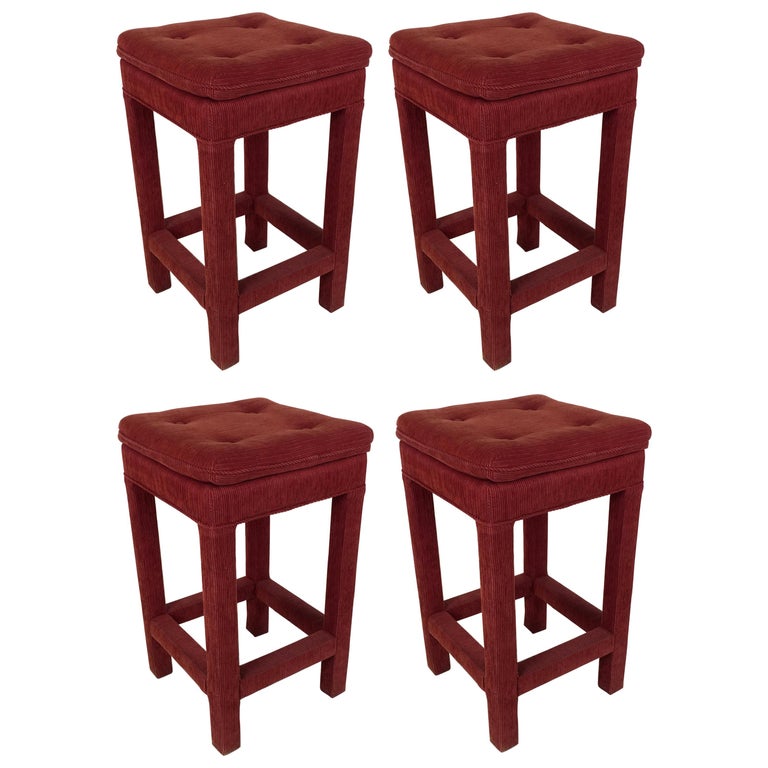 Set of Four Parsons style Bar Stools For Sale at 1stDibs | parson style ...