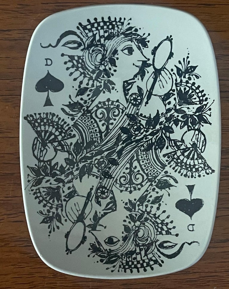 Set of Four Porcelain Bridge Ashtrays / Plates by Bjorn Wiinblad for ...