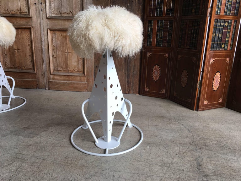 Set of Four Post Modern Bar Stools For Sale at 1stDibs