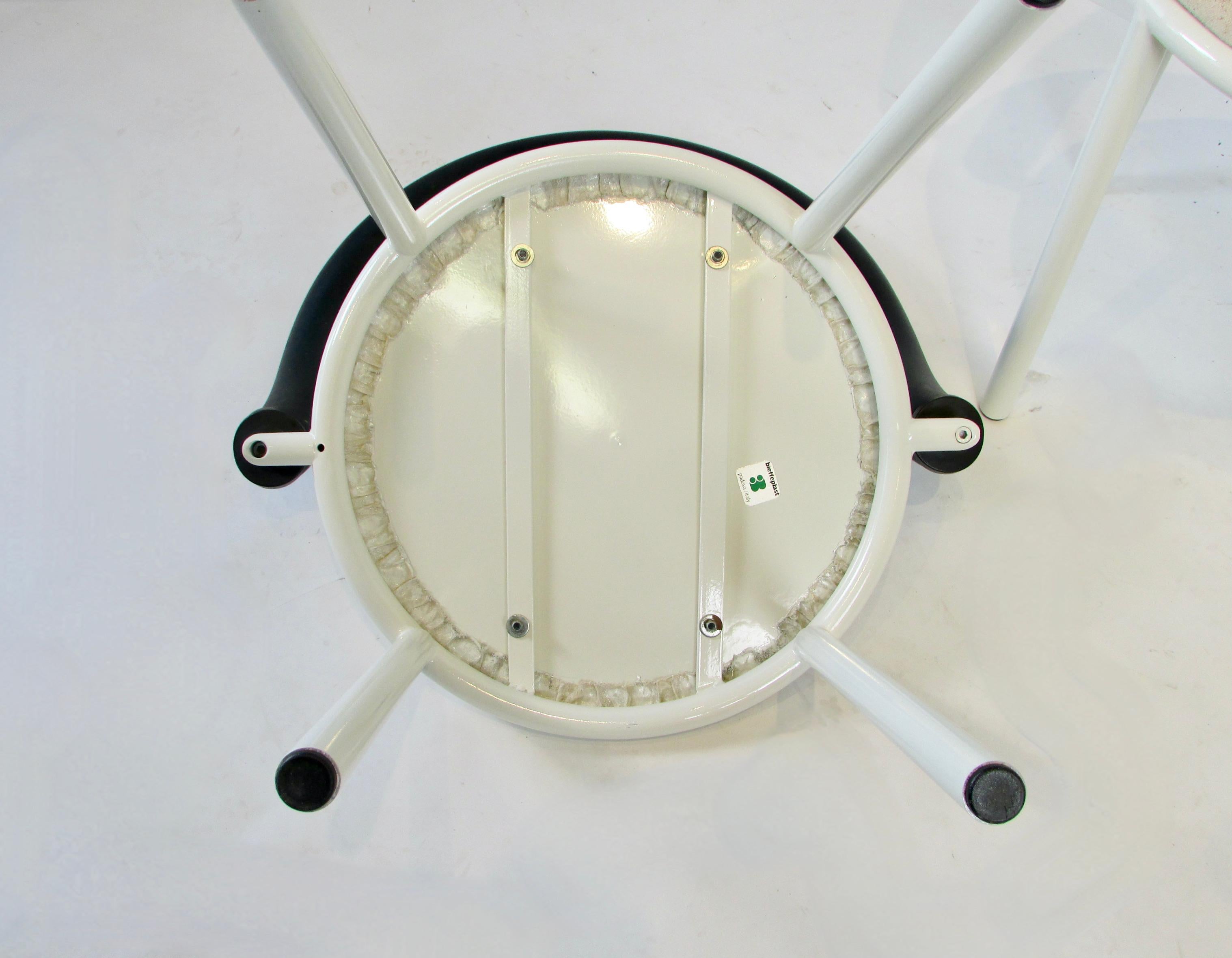 Set of Four Post Modern Memphis Era Anna Anselmi for Bieffeplast Chairs ...
