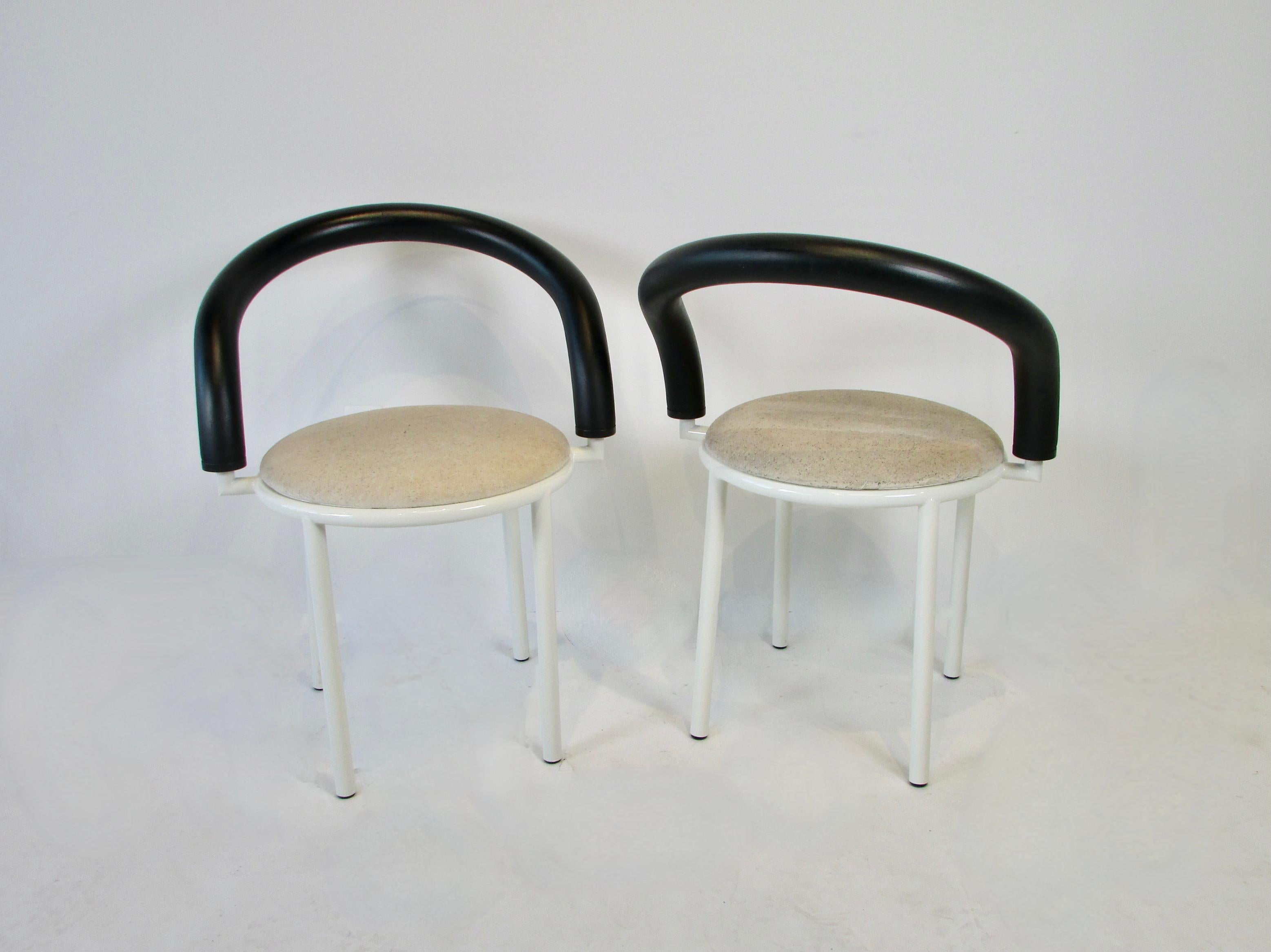 Set of Four Post Modern Memphis Era Anna Anselmi for Bieffeplast Chairs ...