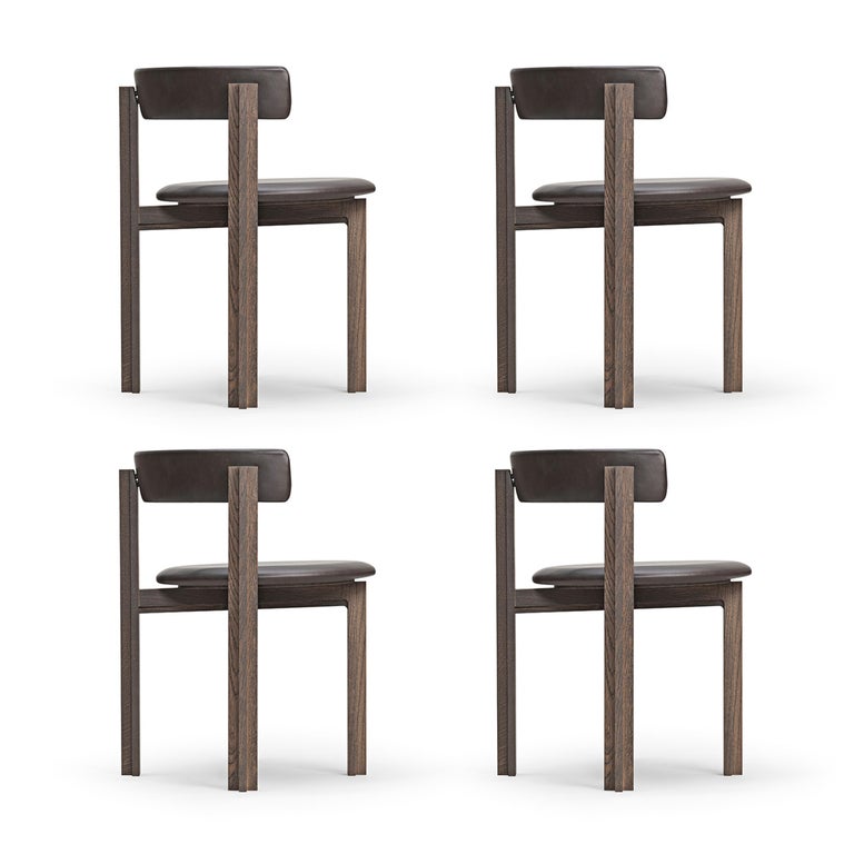 Set of Four Principal Dining Wood Chairs Designed by Bodil Kjær For ...