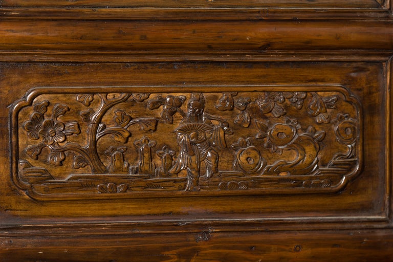 Set of Four Qing Dynasty Elmwood Open Fretwork Panels with Delicate ...