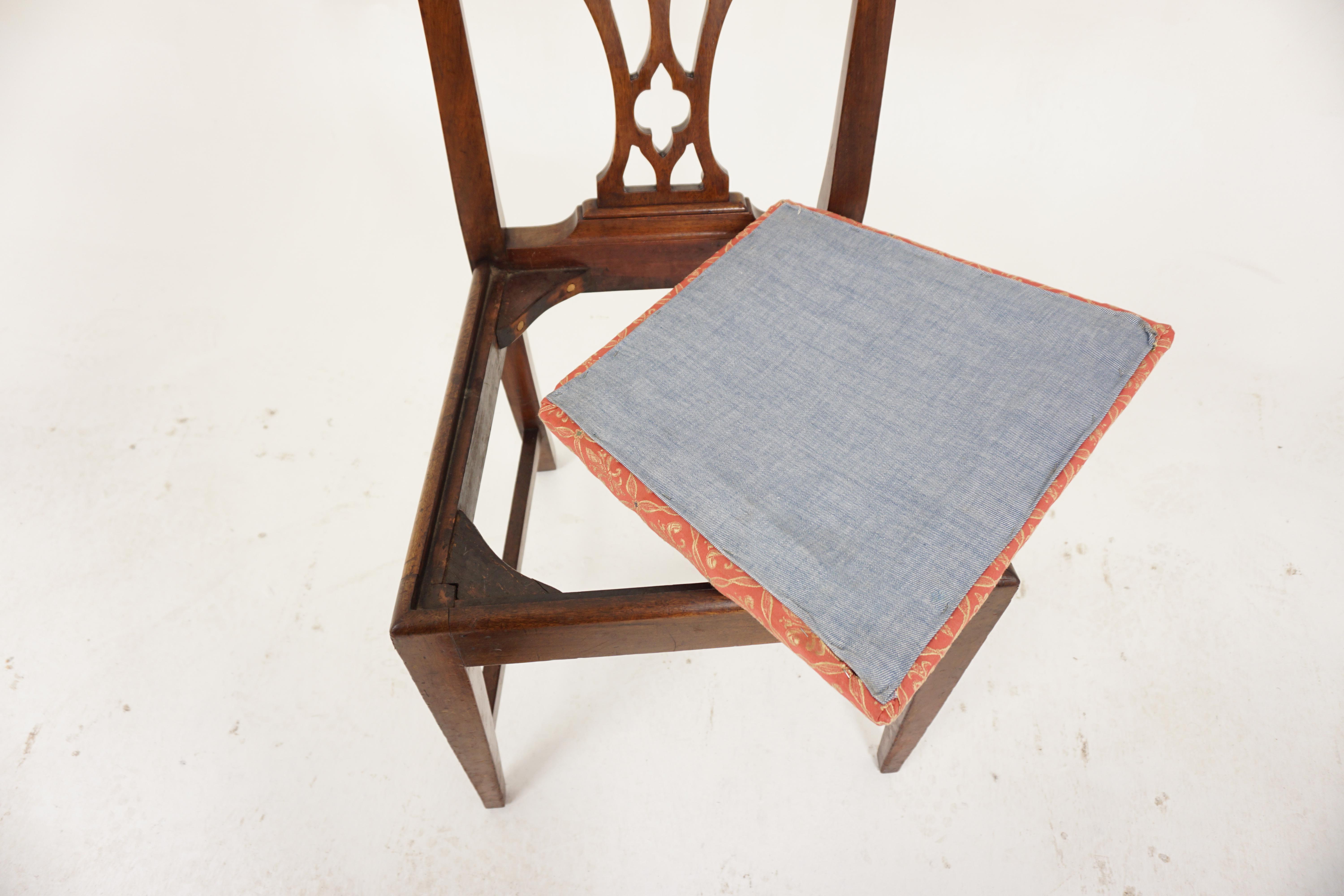 Set of Four Quality Chippendale Style Walnut Dining Chairs, Scotland ...