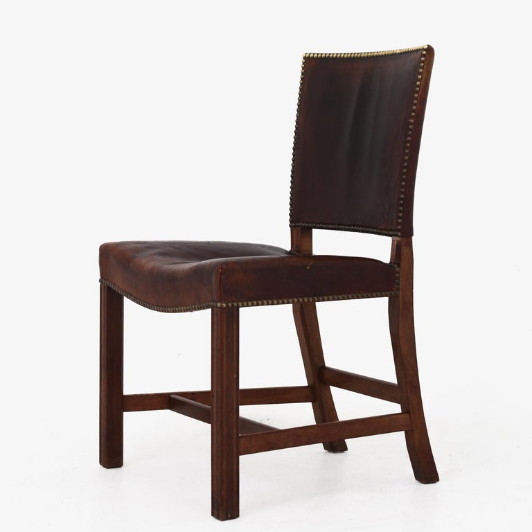 Set of Four "Red Chairs / Barcelona Chairs" by Kaare Klint, Model 3759 ...