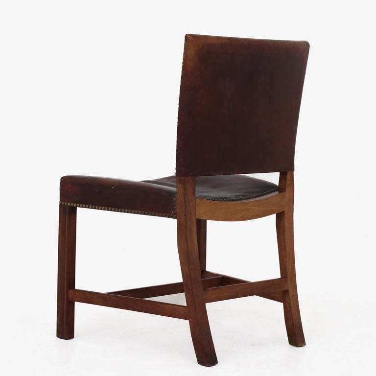 Set of Four "Red Chairs / Barcelona Chairs" by Kaare Klint, Model 3759 ...