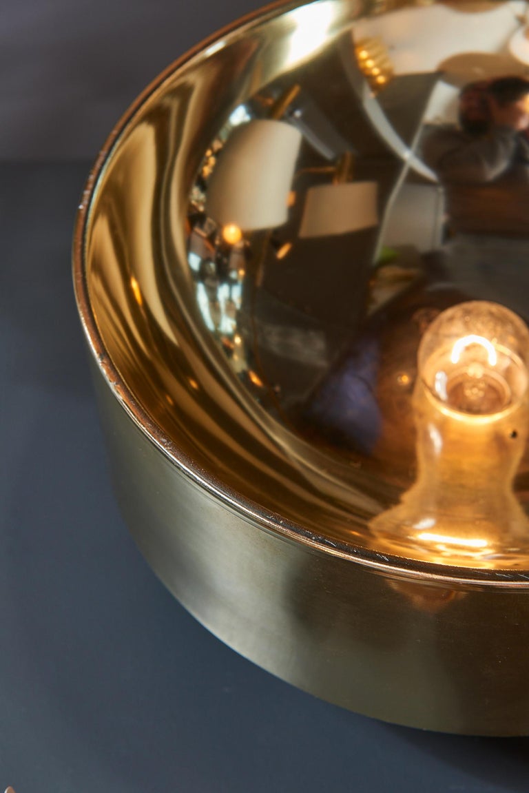 Set of Four Round Brass Peter Celsing Wall Lamps by Falkenbergs ...