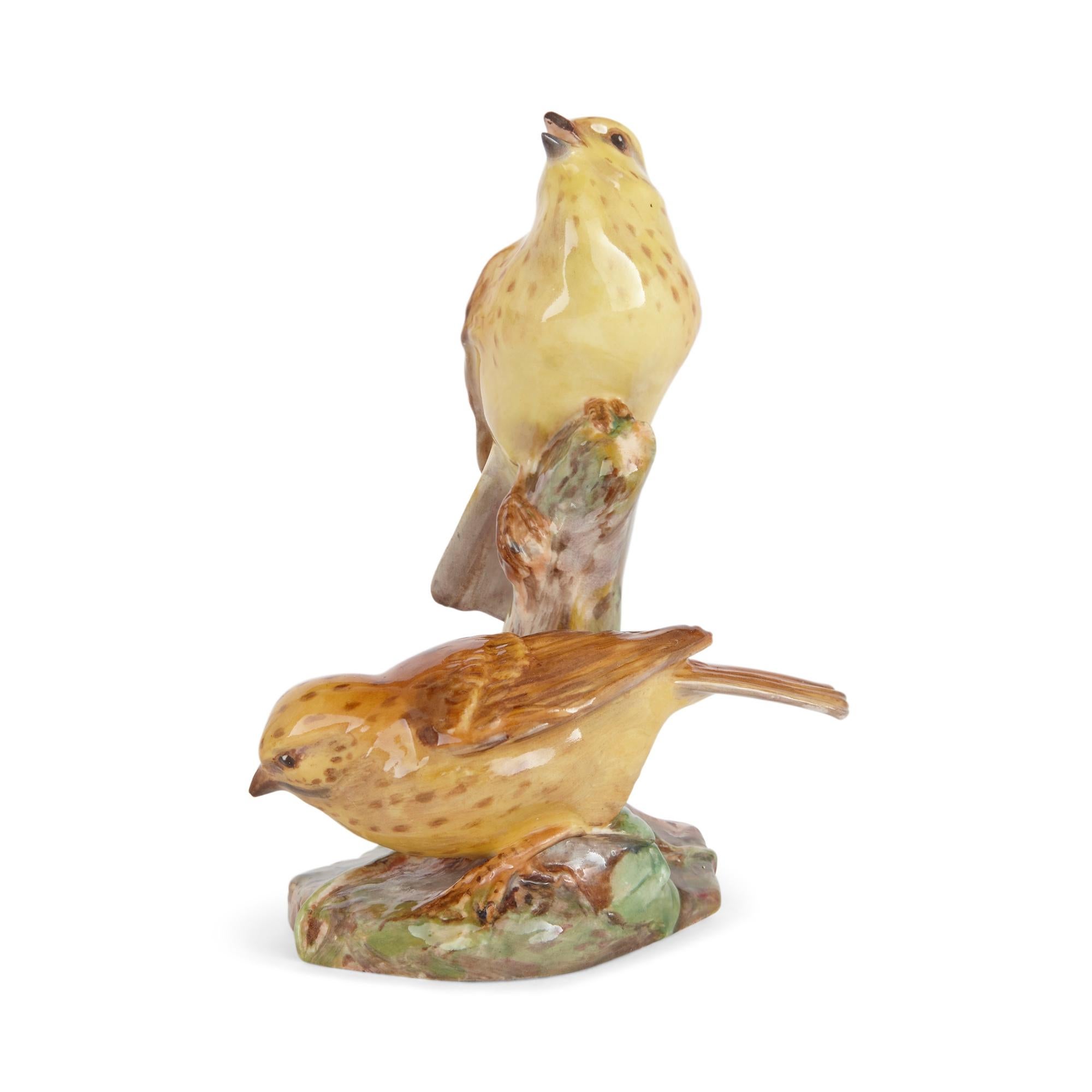 Set of Four Royal Worcester Double Bird Models For Sale at 1stDibs