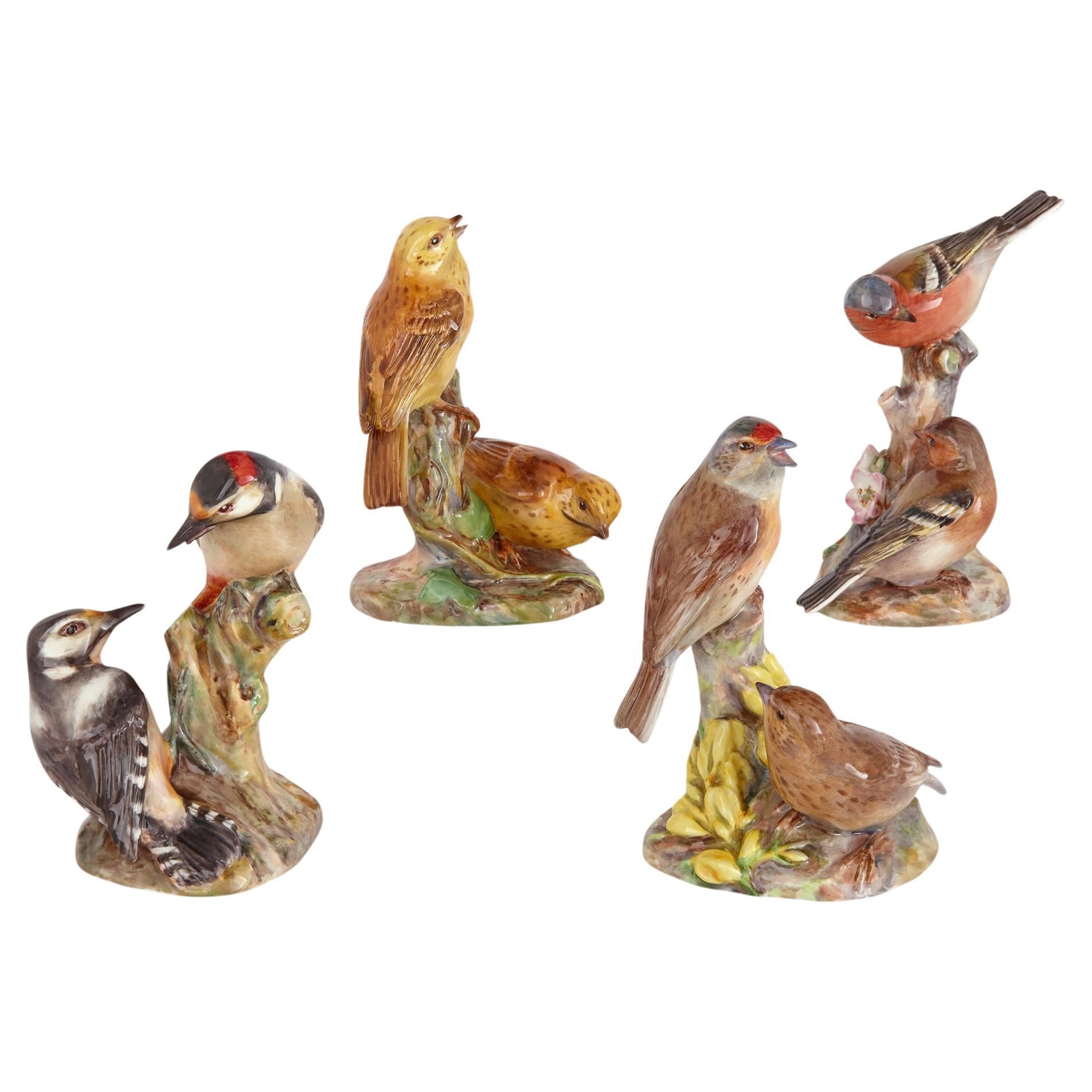 Set of Four Royal Worcester Double Bird Models For Sale at 1stDibs