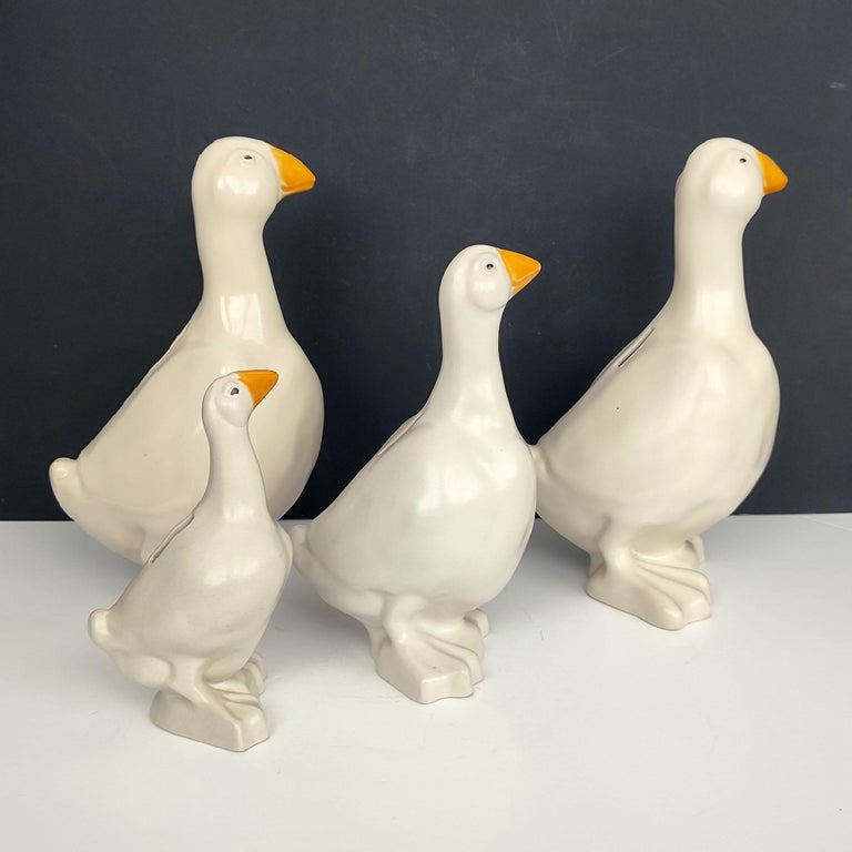 Set of Four Scandinavian Ceramic Goose Money Banks, Höganäs Keramik ...