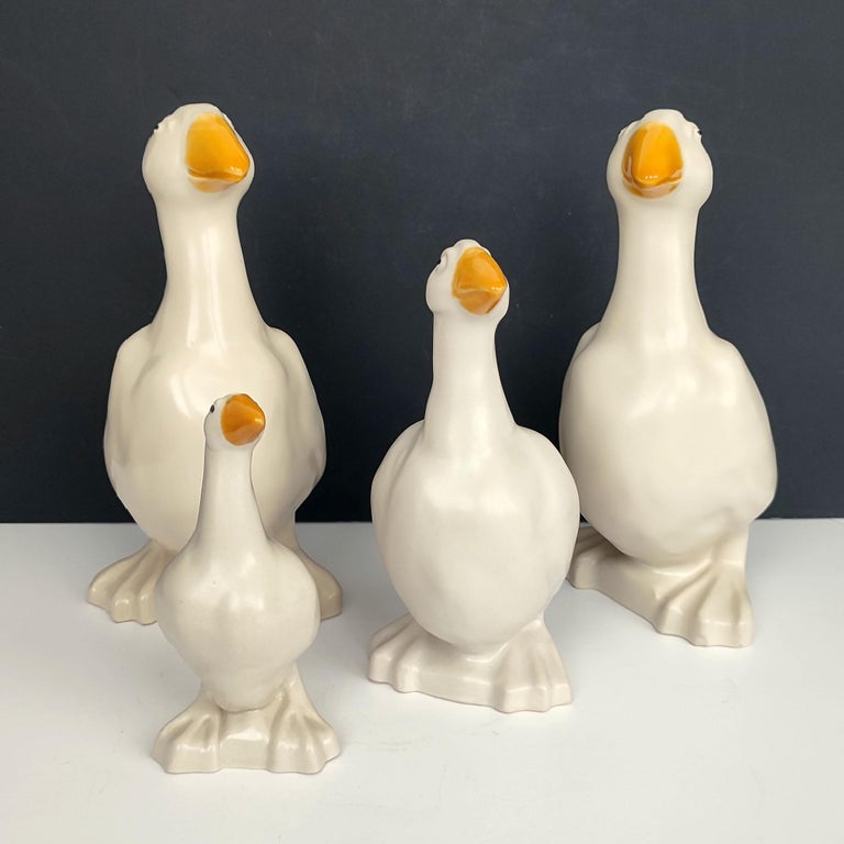 Set of Four Scandinavian Ceramic Goose Money Banks, Höganäs Keramik ...