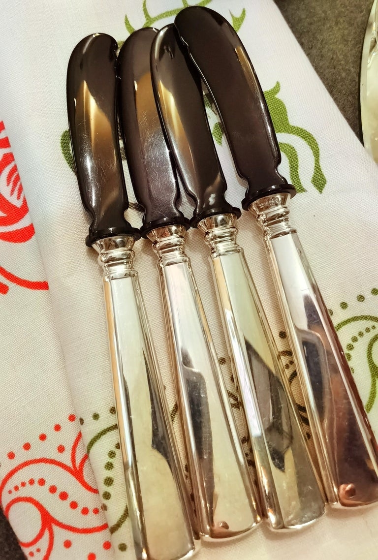 Set of Four Silver Caviar Knives Koch and Bergfeld Germany For Sale at ...
