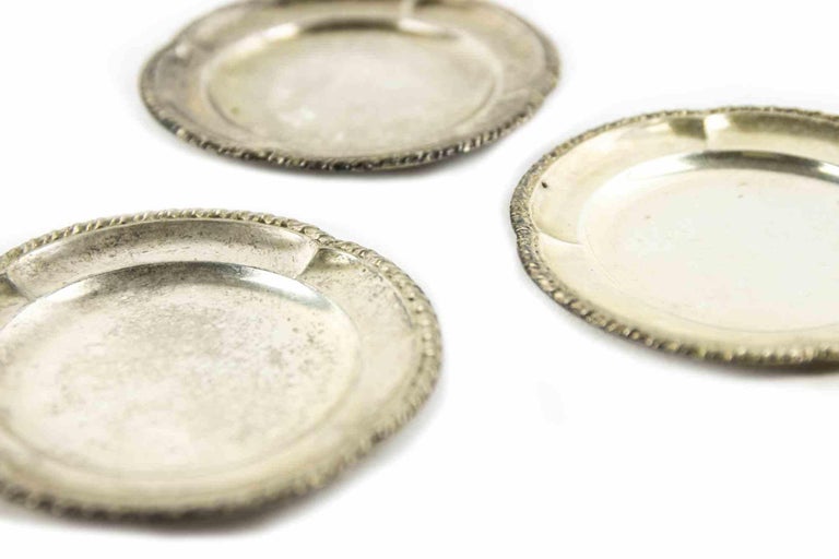 Set of Four Silverplate Placeholder, 1920s For Sale at 1stDibs