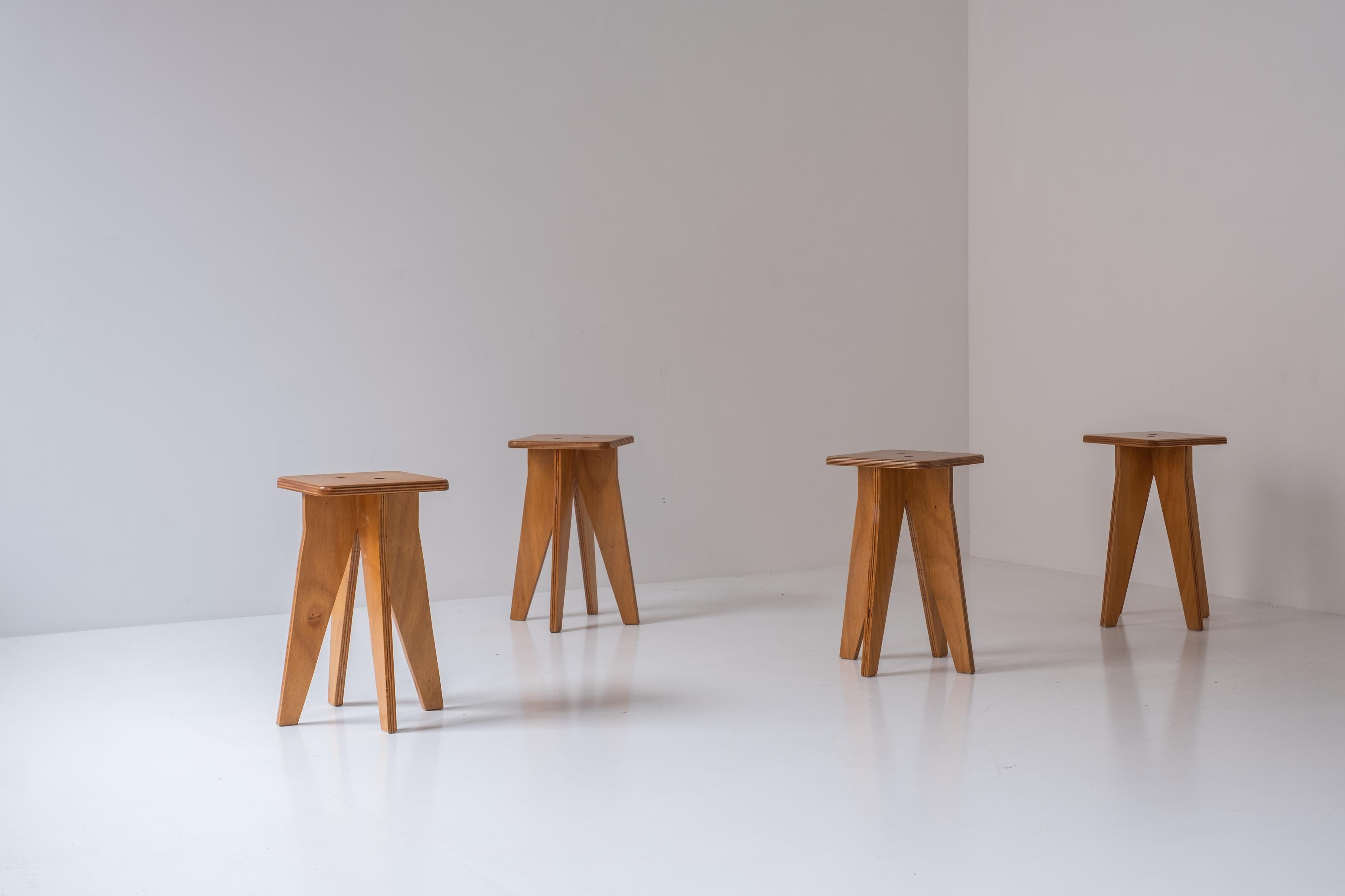Set of four stools sourced in France, dating from the 1970s. For Sale ...
