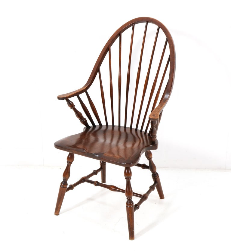 Set of Four Tall Spindle Back Windsor Style Armchairs, 1960s For Sale ...