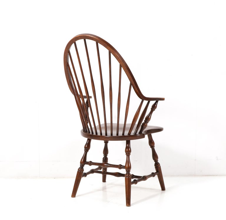 Set of Four Tall Spindle Back Windsor Style Armchairs, 1960s For Sale ...