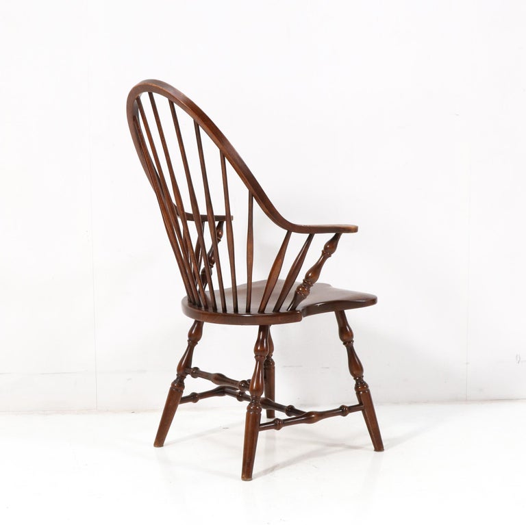 Set of Four Tall Spindle Back Windsor Style Armchairs, 1960s For Sale ...