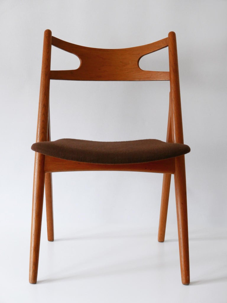 Set of Four Teak CH-29 Sawbuck Chairs by Hans J. Wegner for Carl Hansen ...