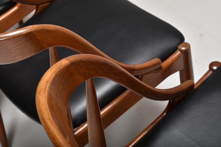 Set of Four Teak Dining Chairs by Johannes Andersen for Uldum, Denmark ...