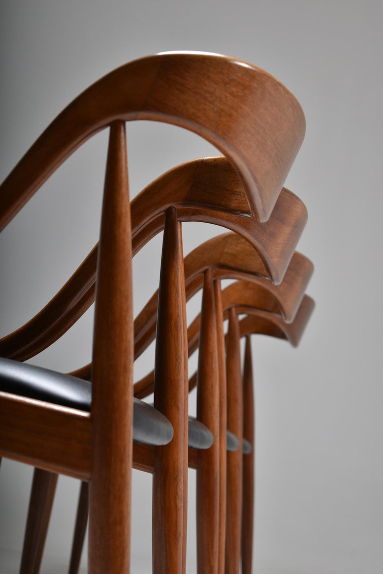 Set of Four Teak Dining Chairs by Johannes Andersen for Uldum, Denmark ...