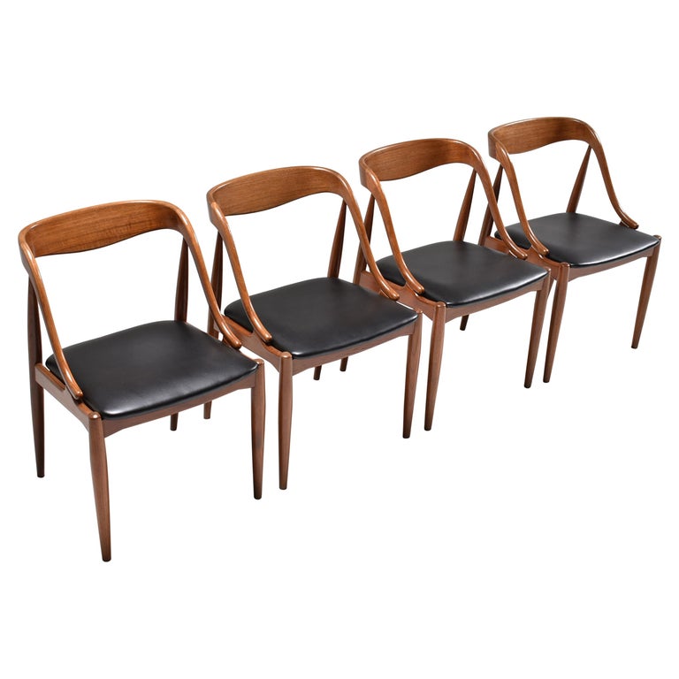 Set of Four Teak Dining Chairs by Johannes Andersen for Uldum, Denmark ...