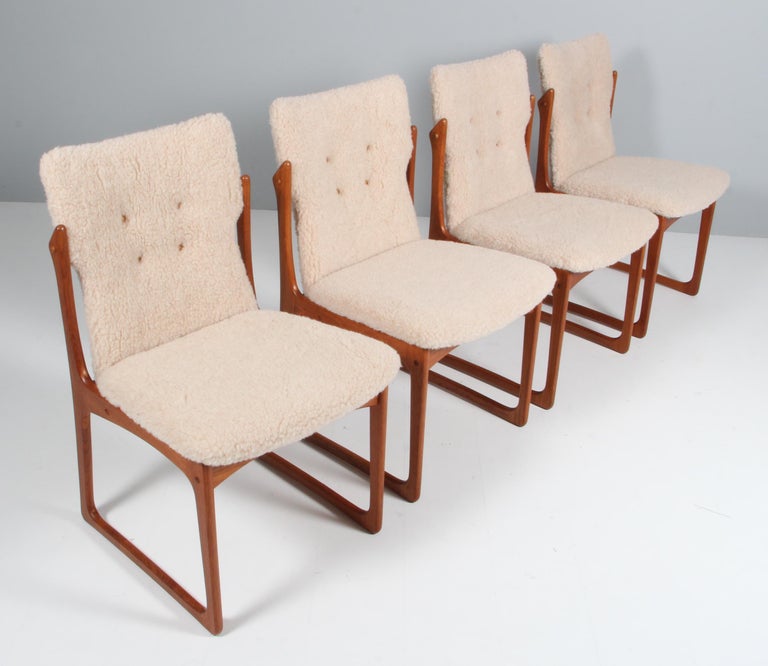 Set of Four Teak Dining Chairs by Vamdrup Stolefabrik, Denmark ...