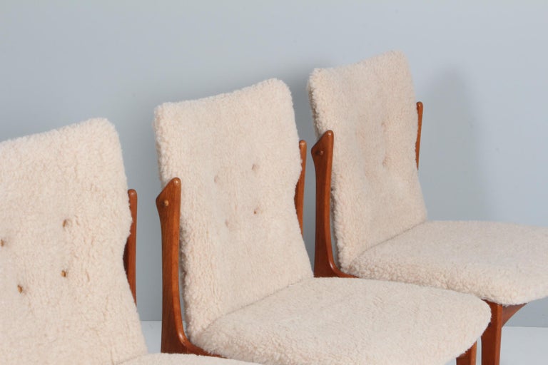 Set of Four Teak Dining Chairs by Vamdrup Stolefabrik, Denmark ...