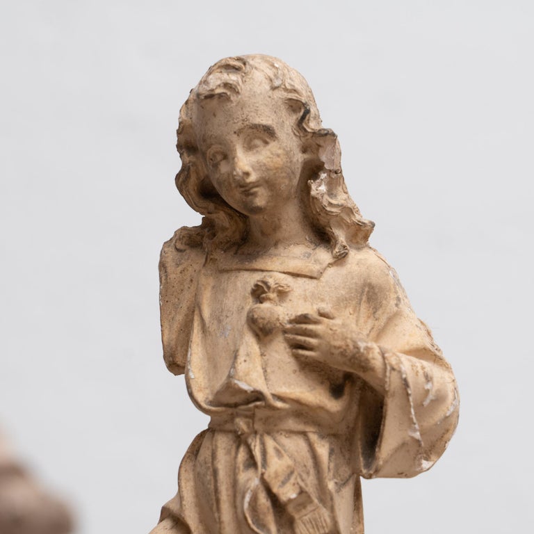 Set of Four Traditional Plaster Figures , circa 1950 For Sale at 1stDibs