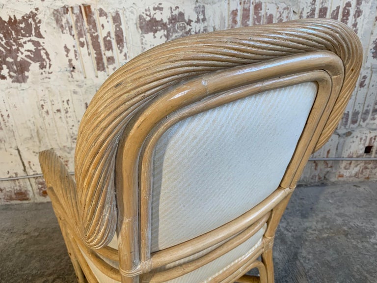 Set of Four Twisted Rattan Dining Chairs For Sale at 1stDibs