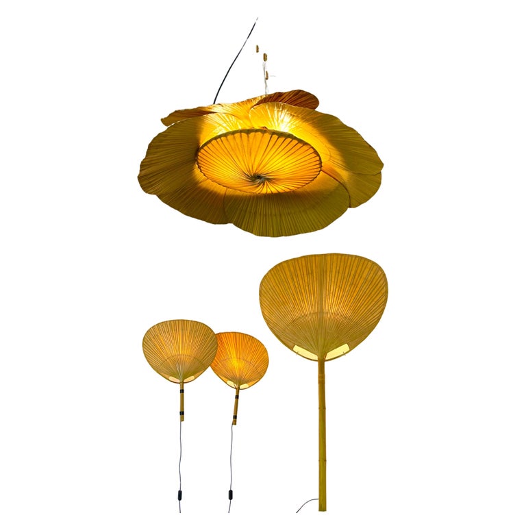 Set of Four "Uchiwa" Light Fixtures by Ingo Maurer for Design M ...