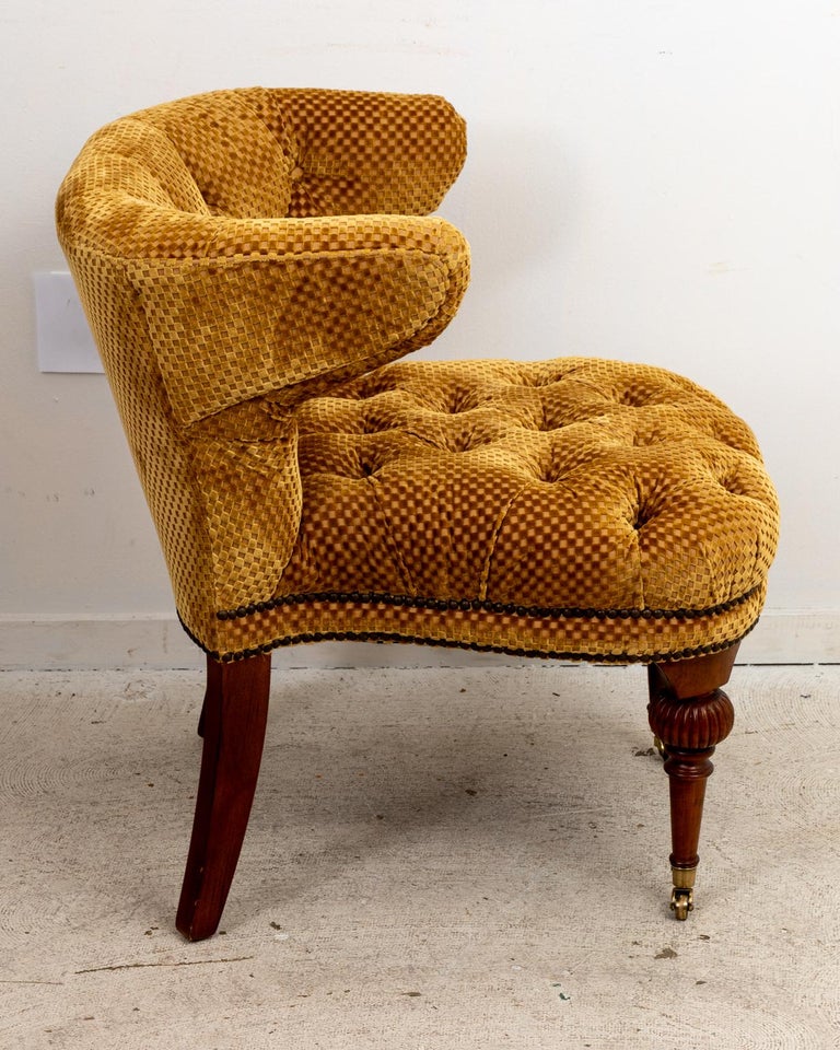 Set of Four Upholstered Card Table Chairs For Sale at 1stDibs