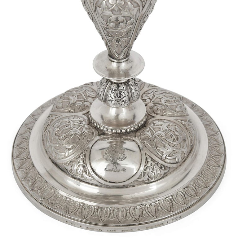 Set of Four Victorian Silver Stands by Hunt and Roskell, London For ...