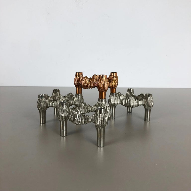 Set of Four Vintage German Metal Variomaster Candleholder Elements ...