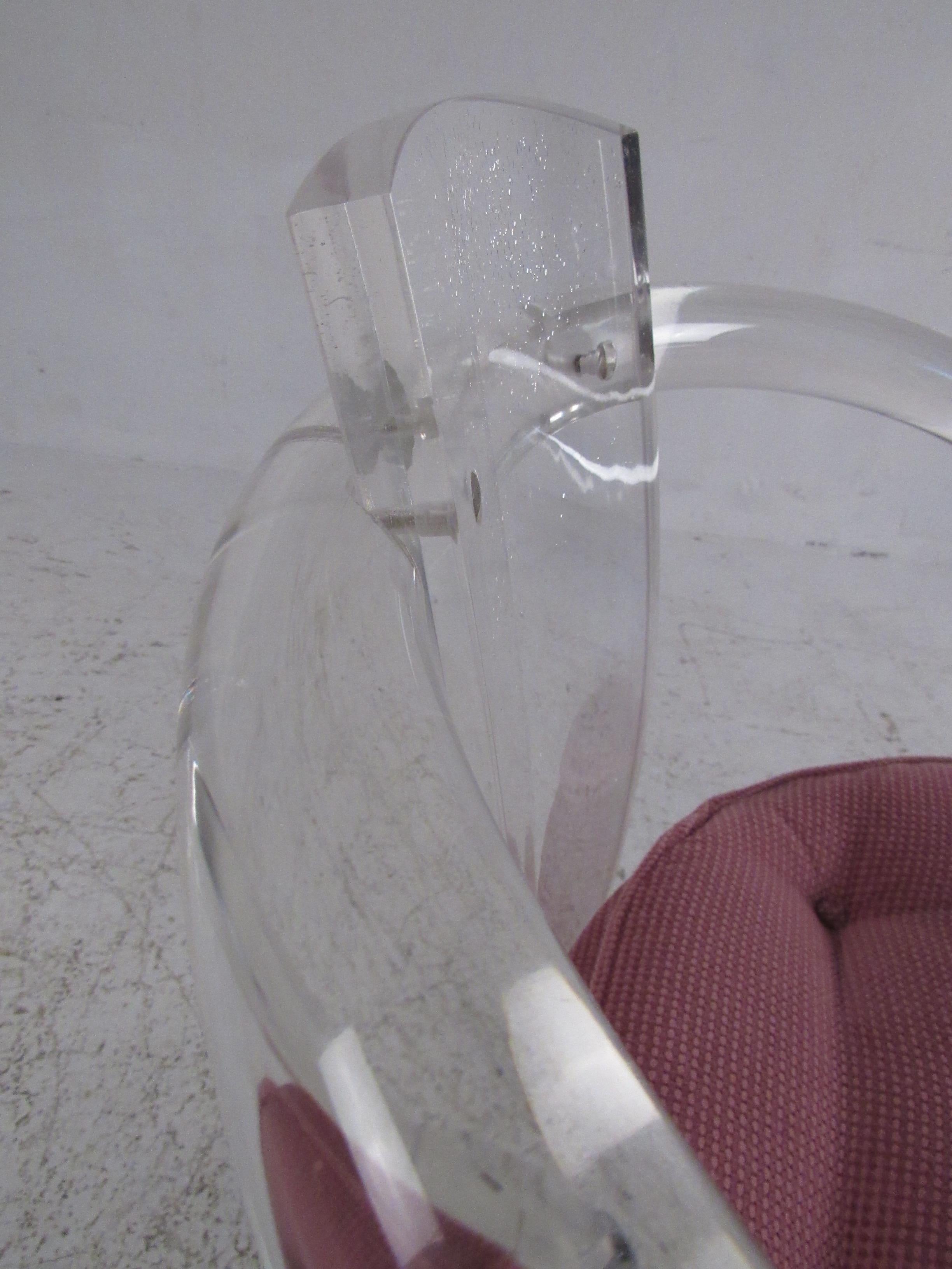 Set of Four Vintage Modern Tubular Lucite Dining Chairs at 1stDibs