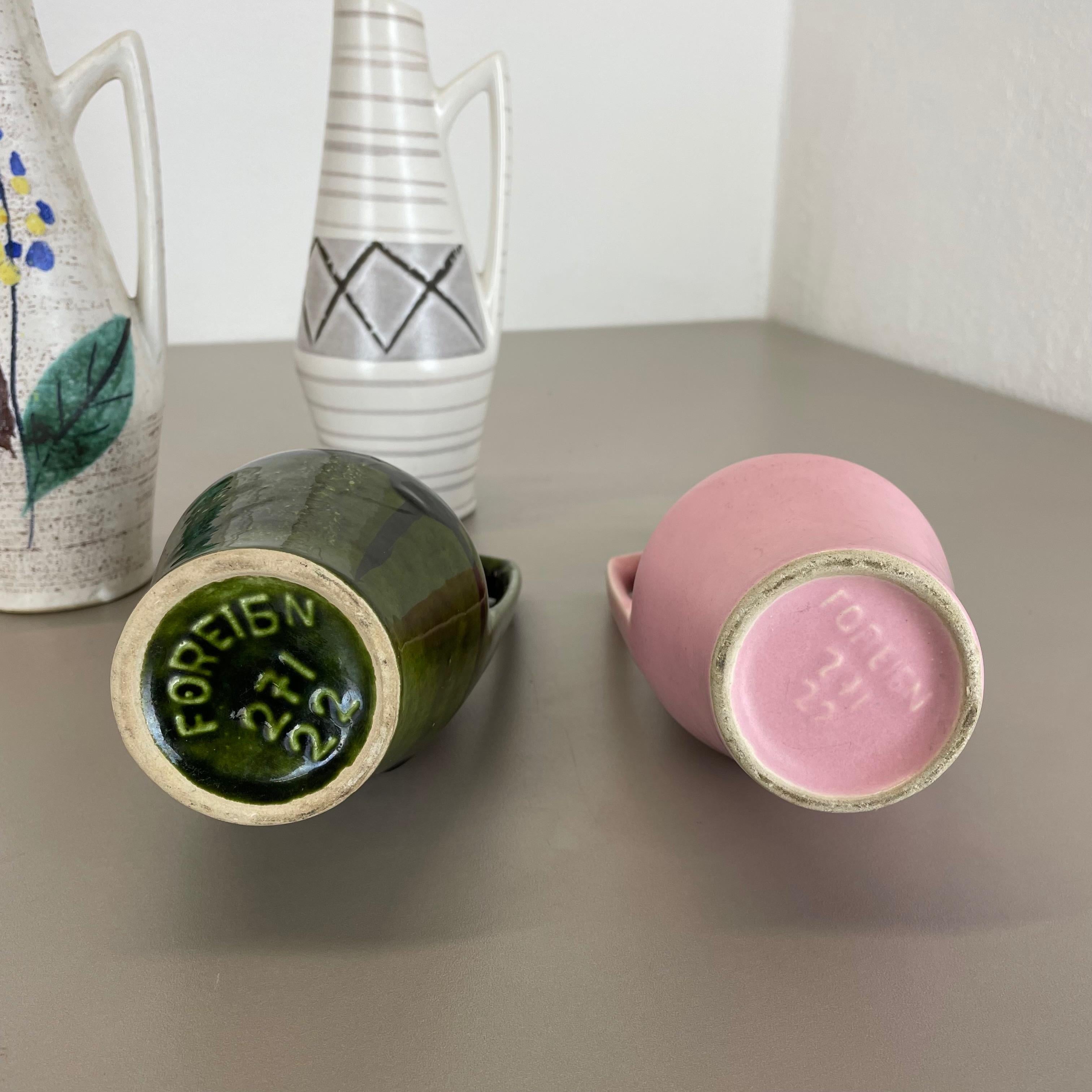 Set of Four Vintage Pottery Fat Lava Vases by Scheurich Foreign ...