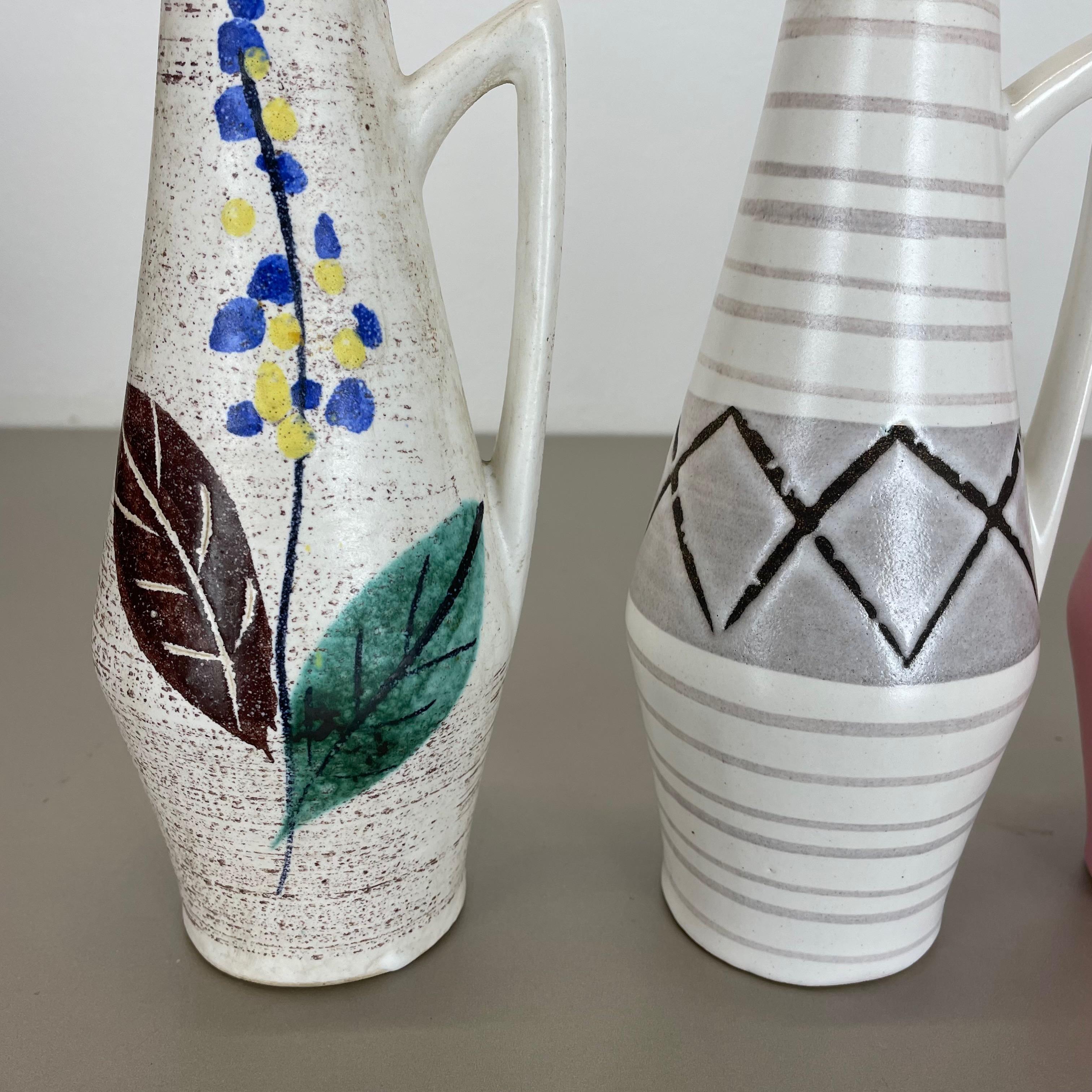 Set of Four Vintage Pottery Fat Lava Vases by Scheurich Foreign ...