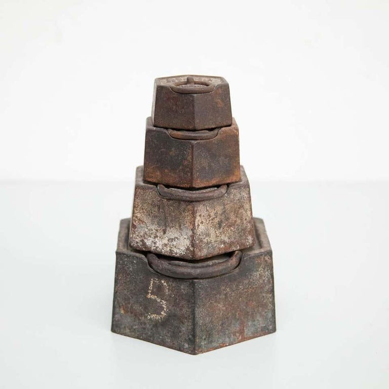 Set of Four Vintage Weights, circa 1920 For Sale at 1stDibs