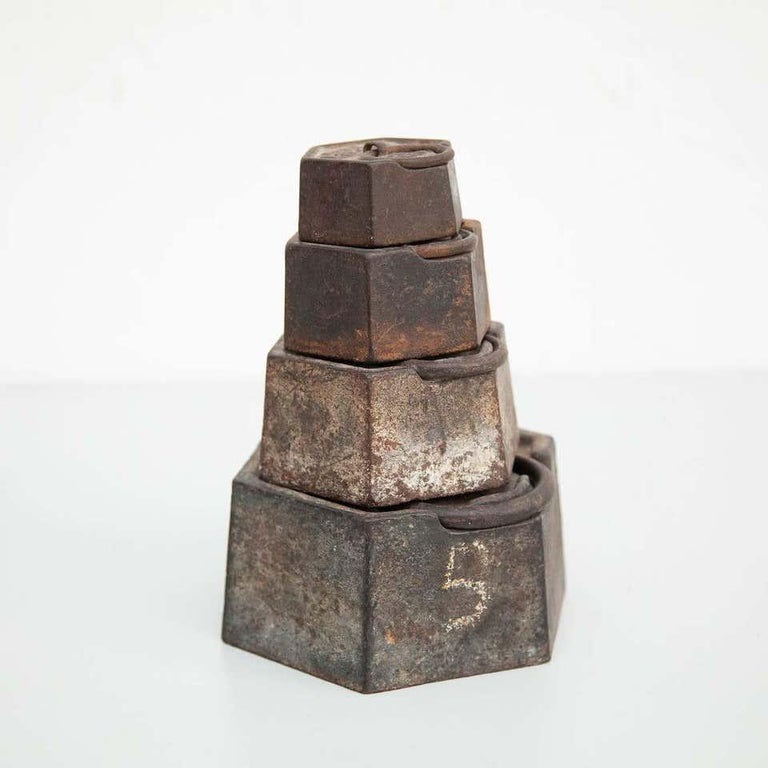 Set of Four Vintage Weights, circa 1920 For Sale at 1stDibs