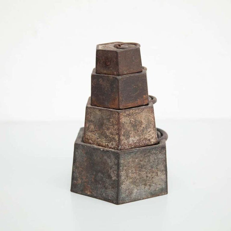 Set of Four Vintage Weights, circa 1920 For Sale at 1stDibs