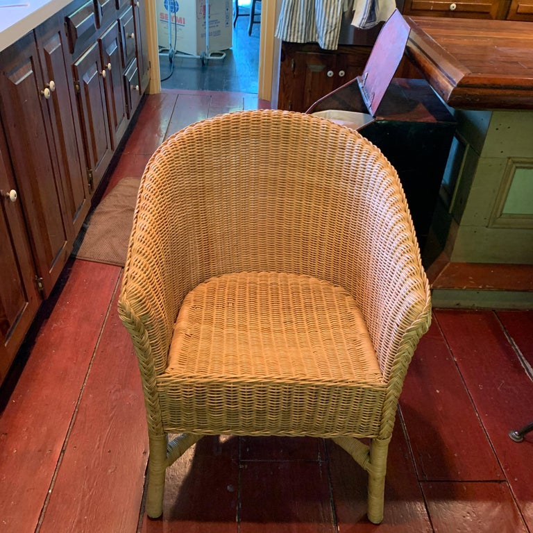 Set of Four Wicker Dining Chairs, Contemporary at 1stDibs