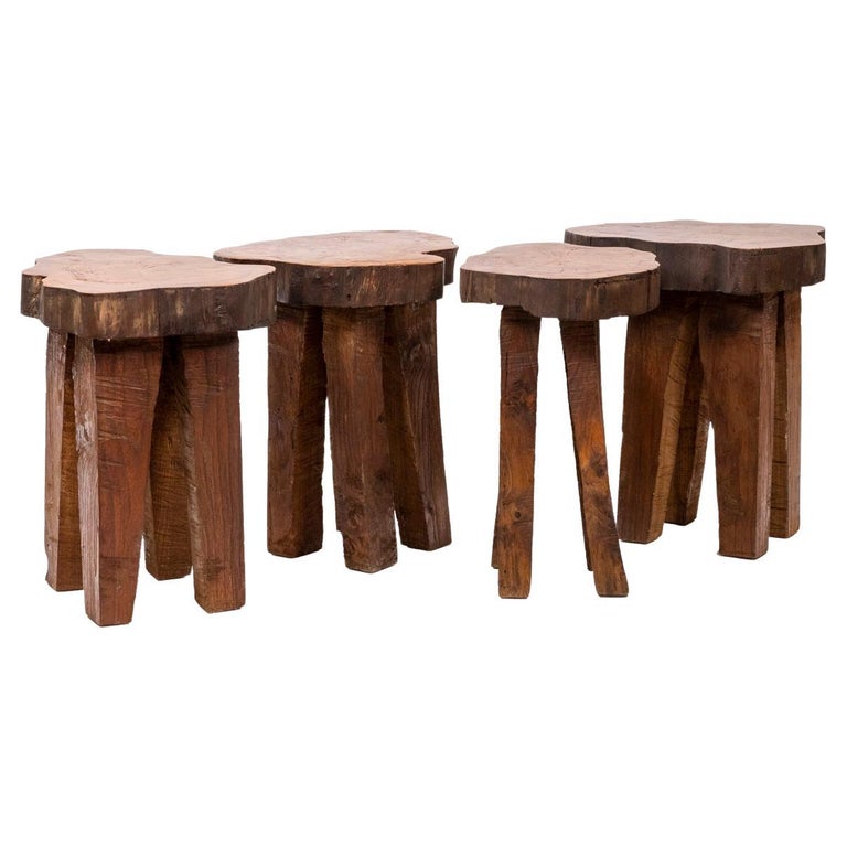 Set of Fours Stools, 1970s For Sale at 1stDibs