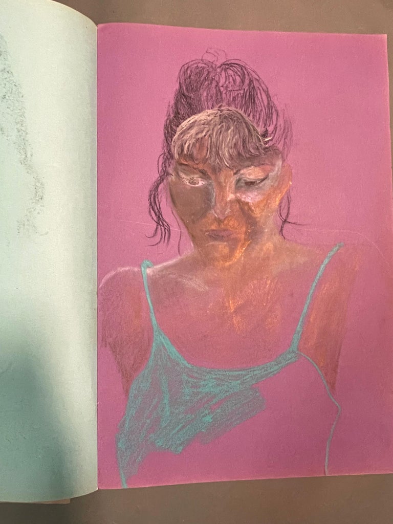 Set of Fourteen 1970s Modern Colored Drawing For Sale at 1stDibs