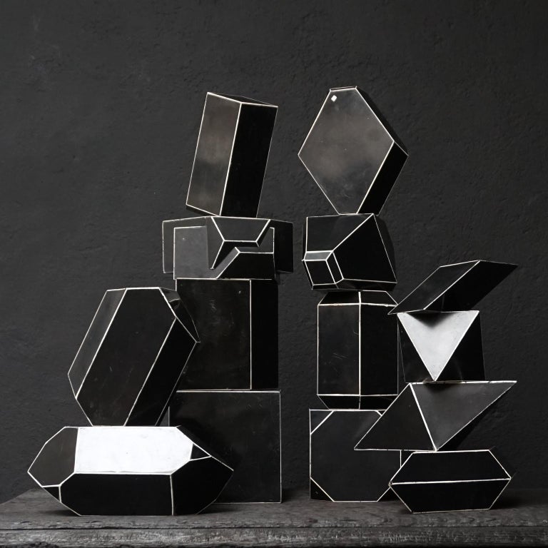 Fourteen French Geometric Bakelite Art Deco Science Classroom Crystal ...
